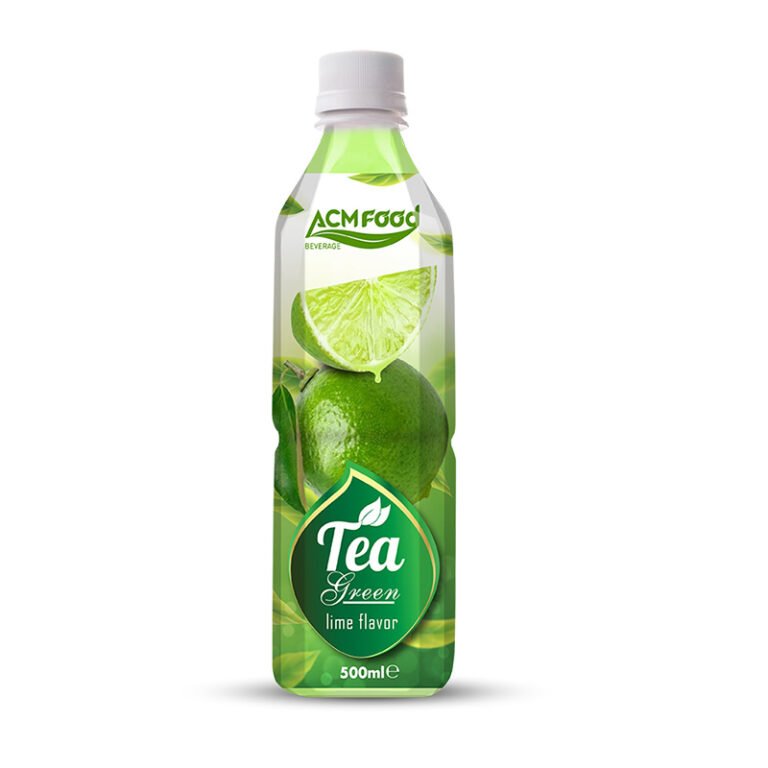 500ml ACM high quality green tea with green lime fruit drink - ACM ...